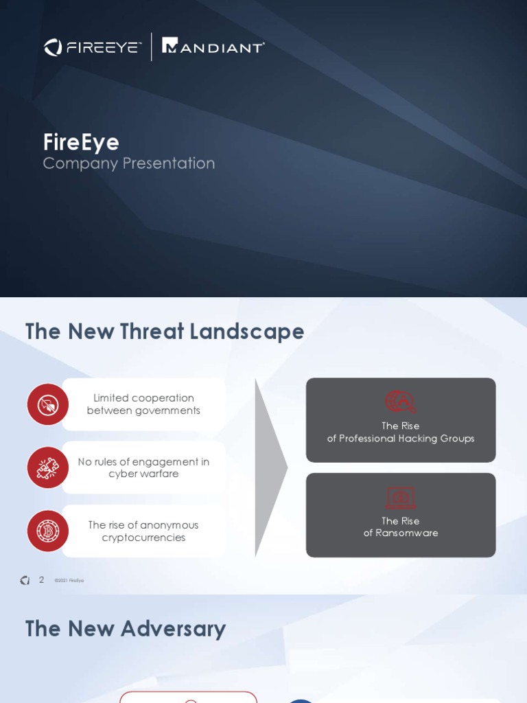 FireEye Company Presentation 23apr2021 | PDF | Security | Computer Security