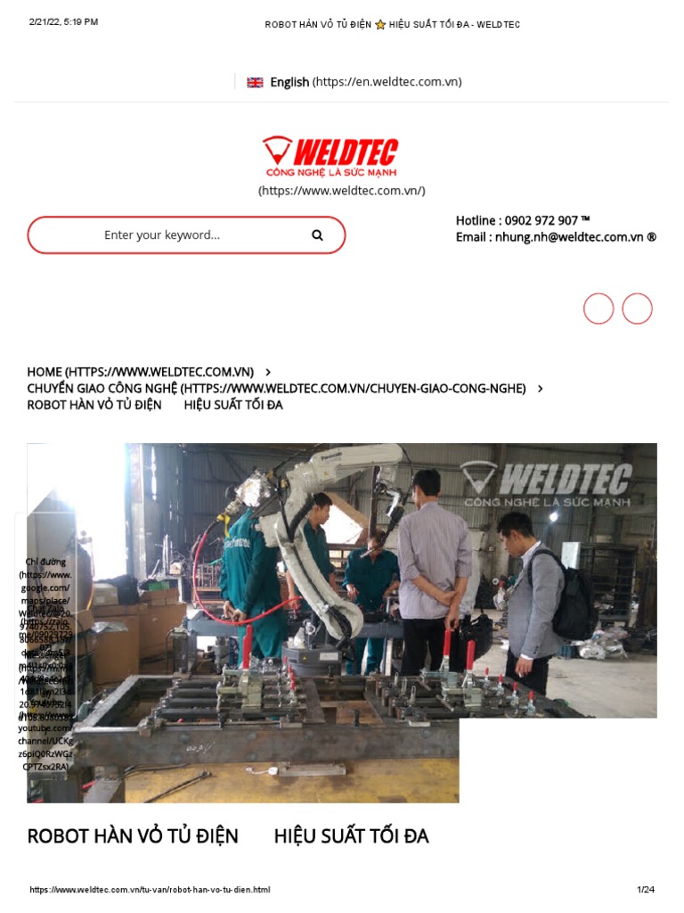 ROBOT HÀN VỎ TỦ ĐIỆN ⭐️ HIỆU SUẤT TỐI ĐA - WELDTEC | PDF