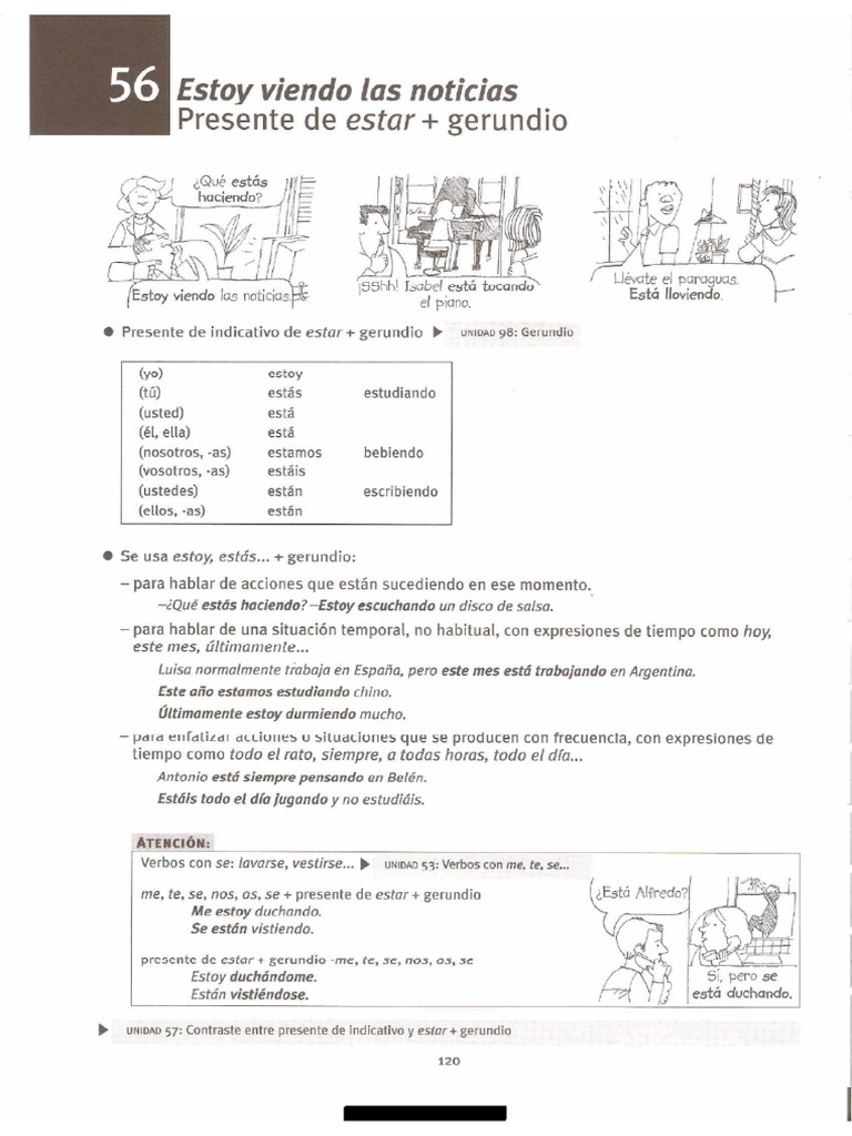 Estar Gerundio | PDF
