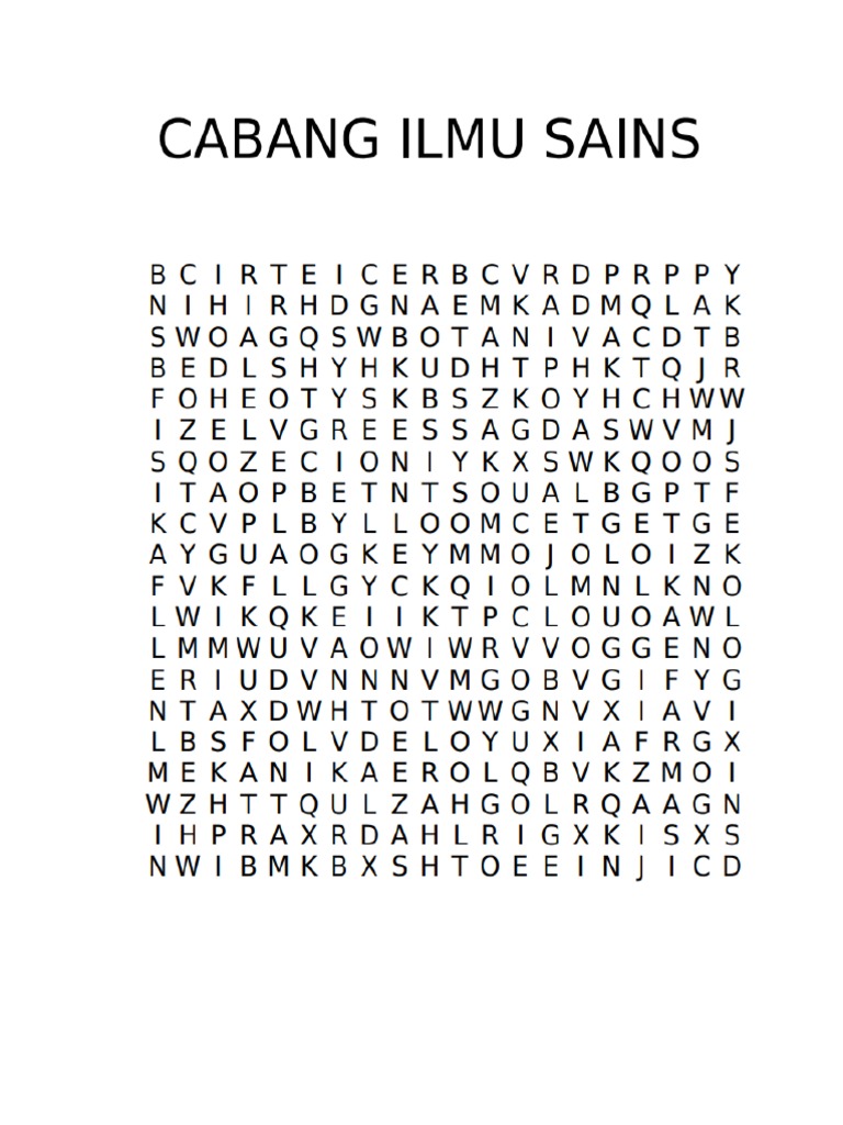 LK CAB ILMU SAINS FIND WORD | PDF