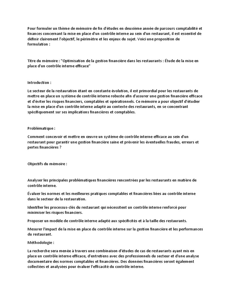 2ème Thème CONTROLE INTERNE | PDF