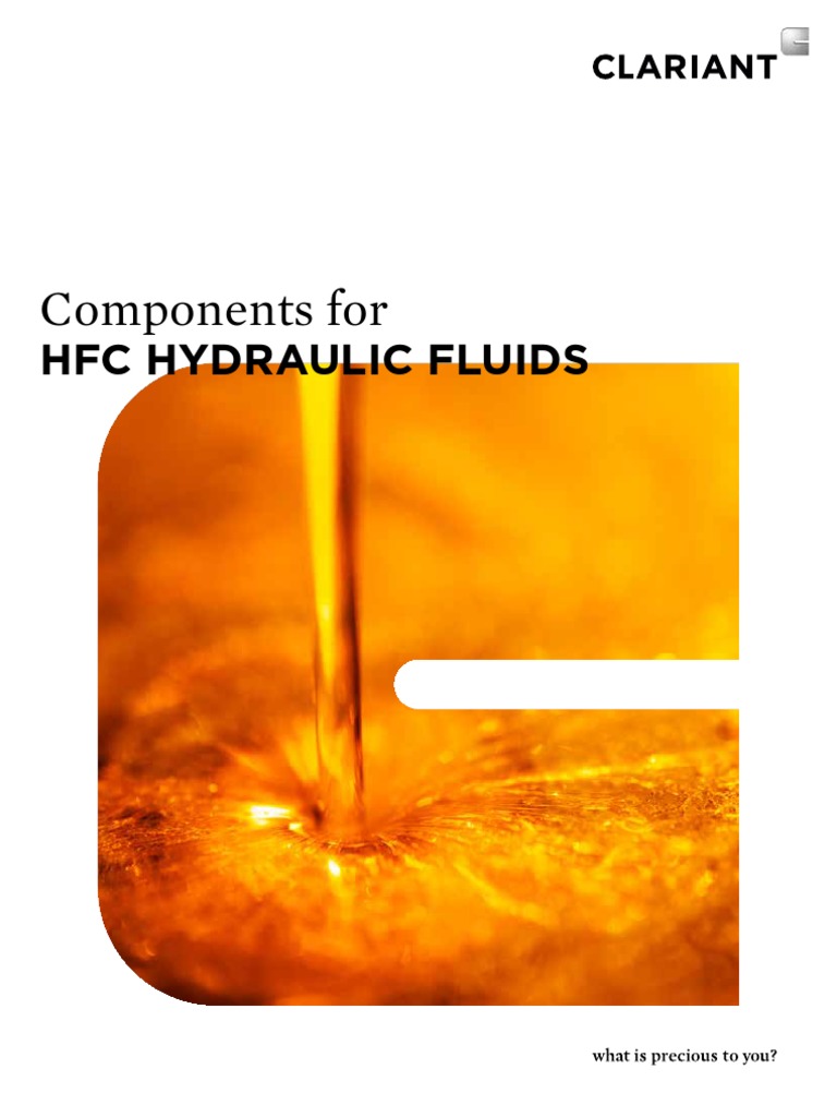 Clariant Brochure HFC Hydraulic Fluids Components 202002 EN | PDF