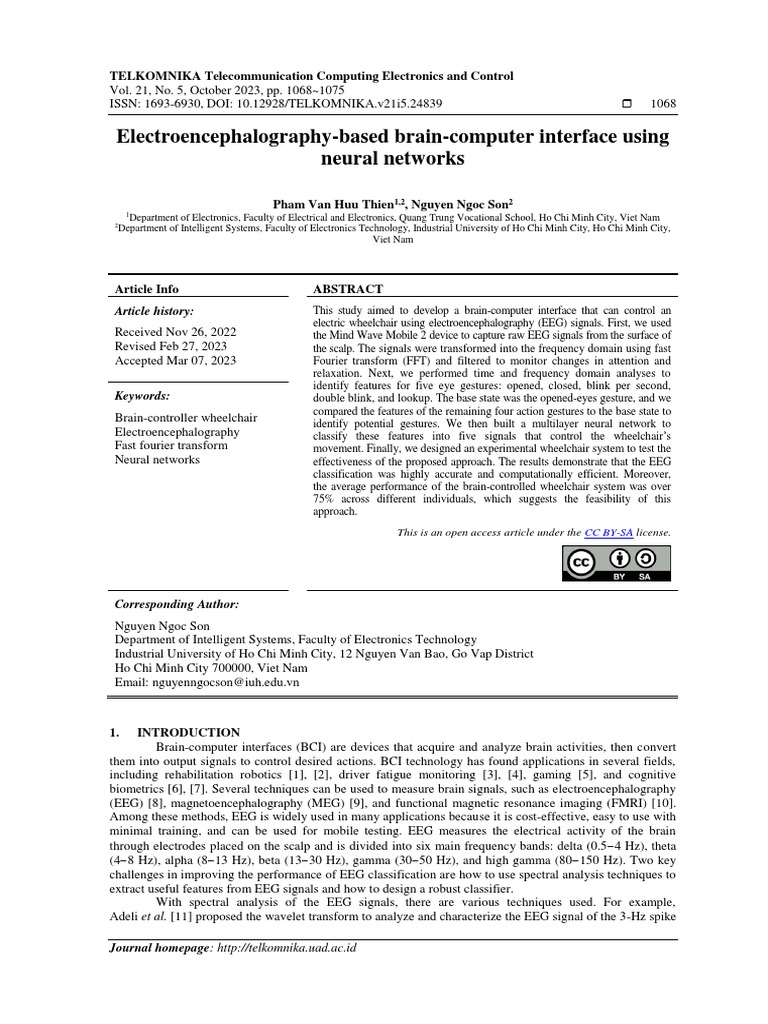 Electroencephalography-Based Brain-Computer Interface Using Neural ... Electroencephalography-Based Brain-Computer Interface Using Neural ...
