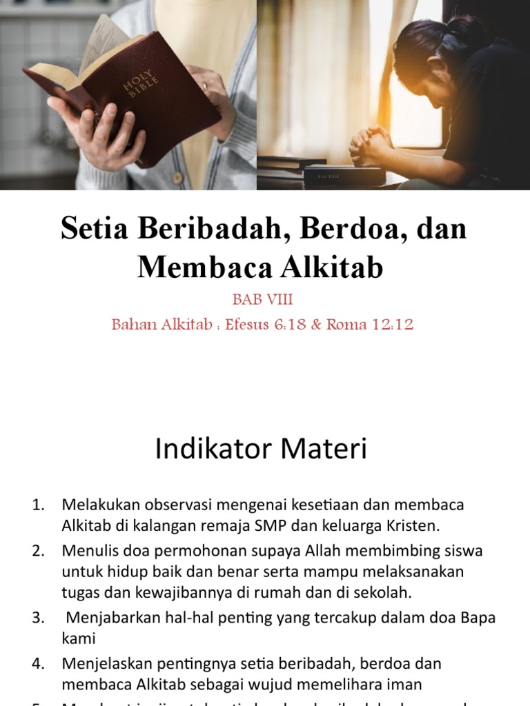 Setia Beribadah, Berdoa, Dan Membaca Alkitab | PDF