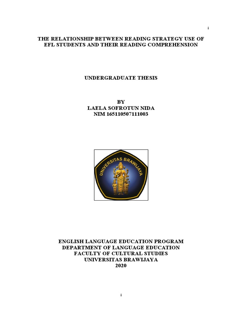 The Correlation Between Reading Strategy Use And Reading Comprehension