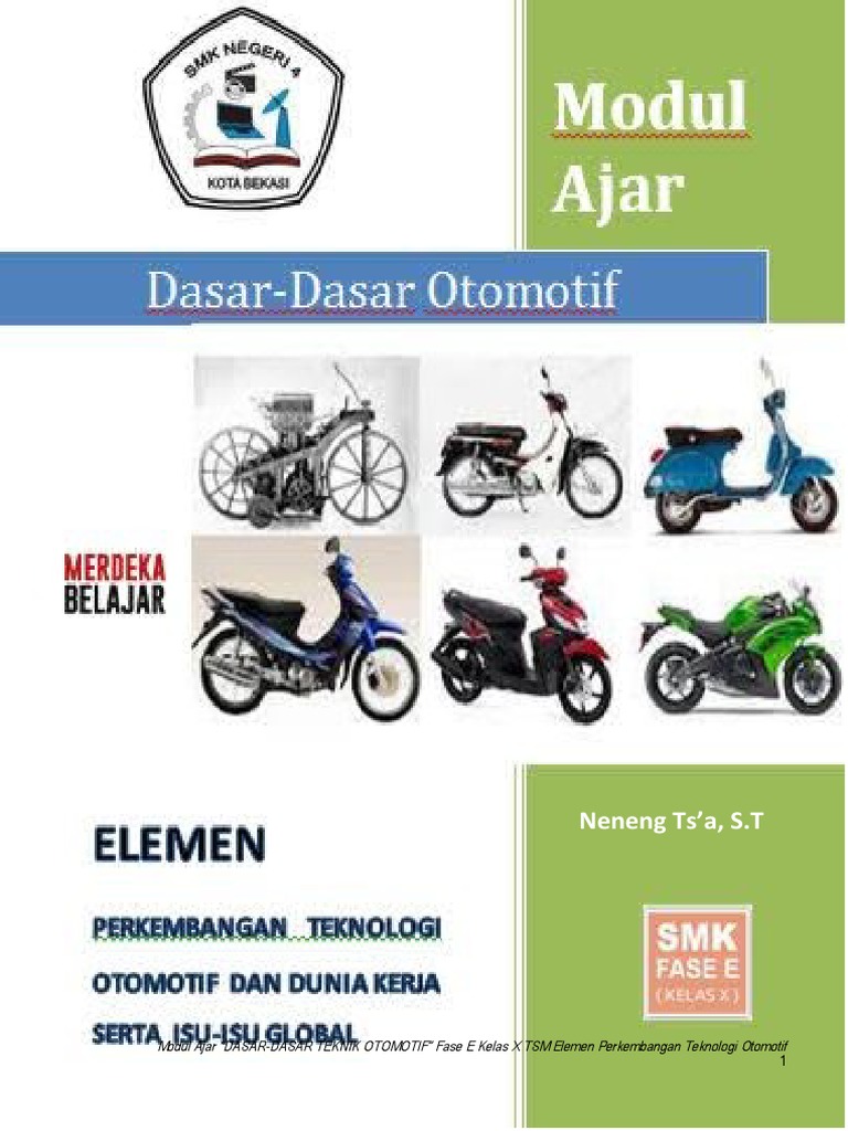 Modul Ajar Dasar-Dasar Otomotif Elemen Perkembangan Teknologi Otomotif ... Modul Ajar Dasar-Dasar Otomotif Elemen Perkembangan Teknologi Otomotif ...