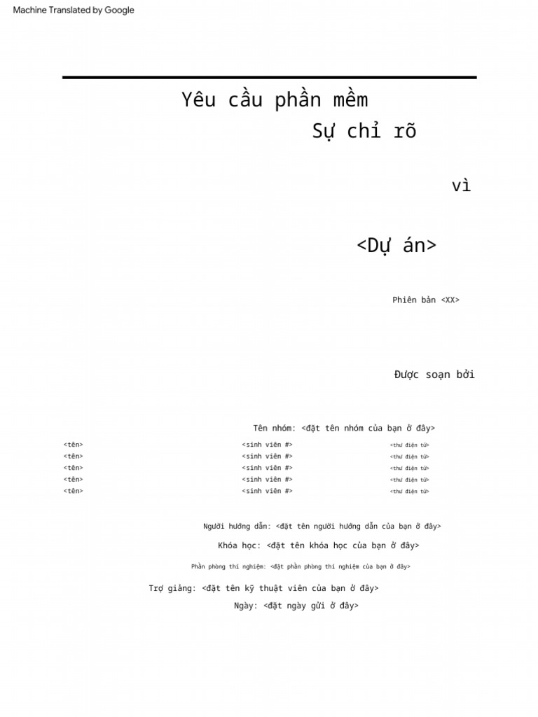 SRS-template Asm1 (Guideline) | PDF