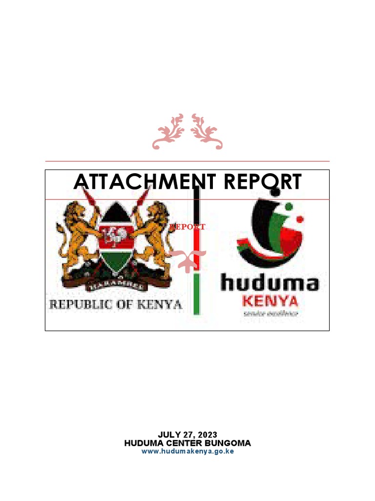 ICT Attachment Report in Huduma Centre Bungoma | PDF