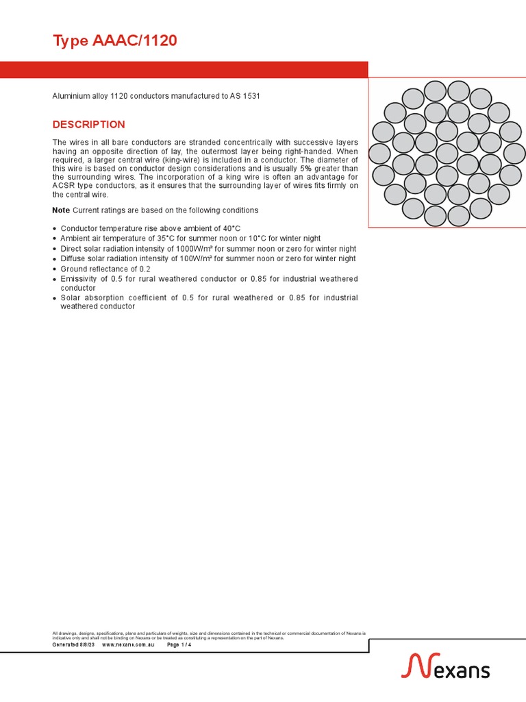 Nexans Type AAAC 1120 | PDF