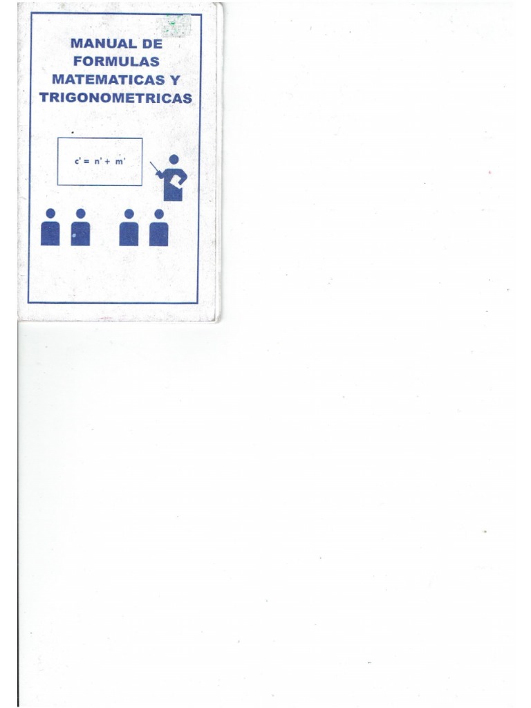 Manual de Fórmulas Matemáticas | PDF