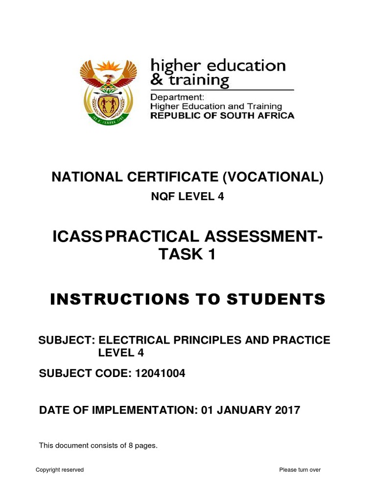 NCV Level 4 Electrical Principles and Practice 12041004 Student Guide ...