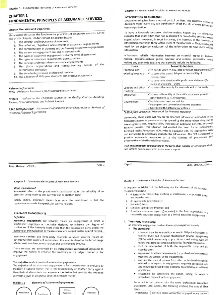 Auditing Book Chapter 1 | PDF