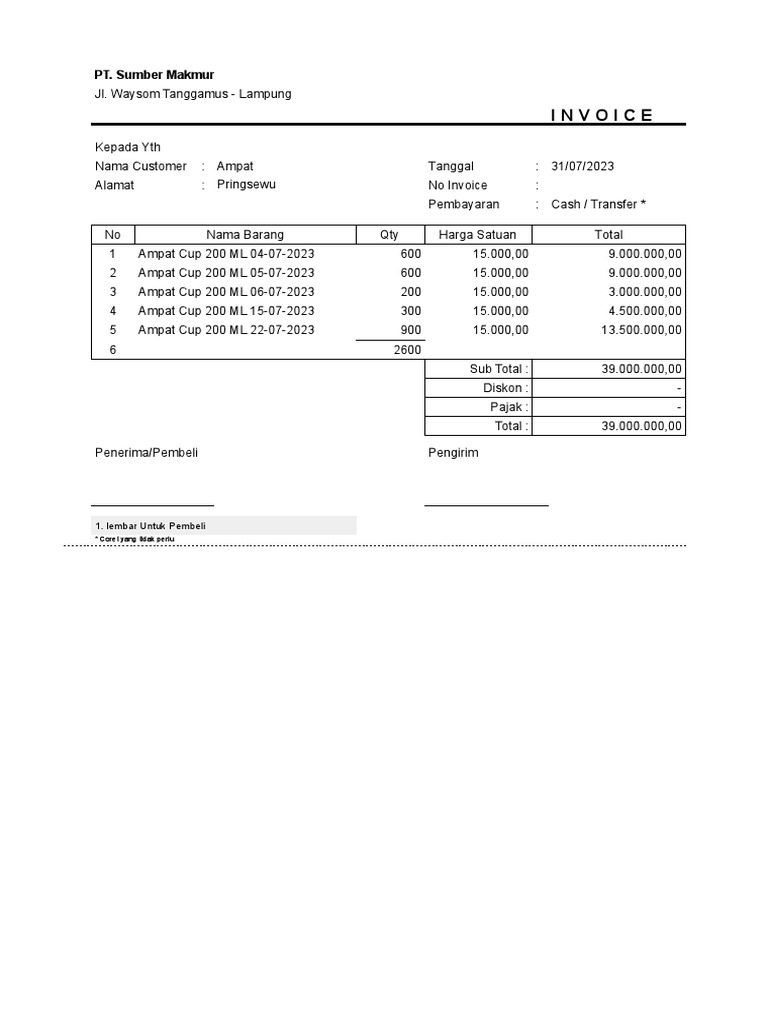 Salinan Print DO - Cetak Invoice | PDF