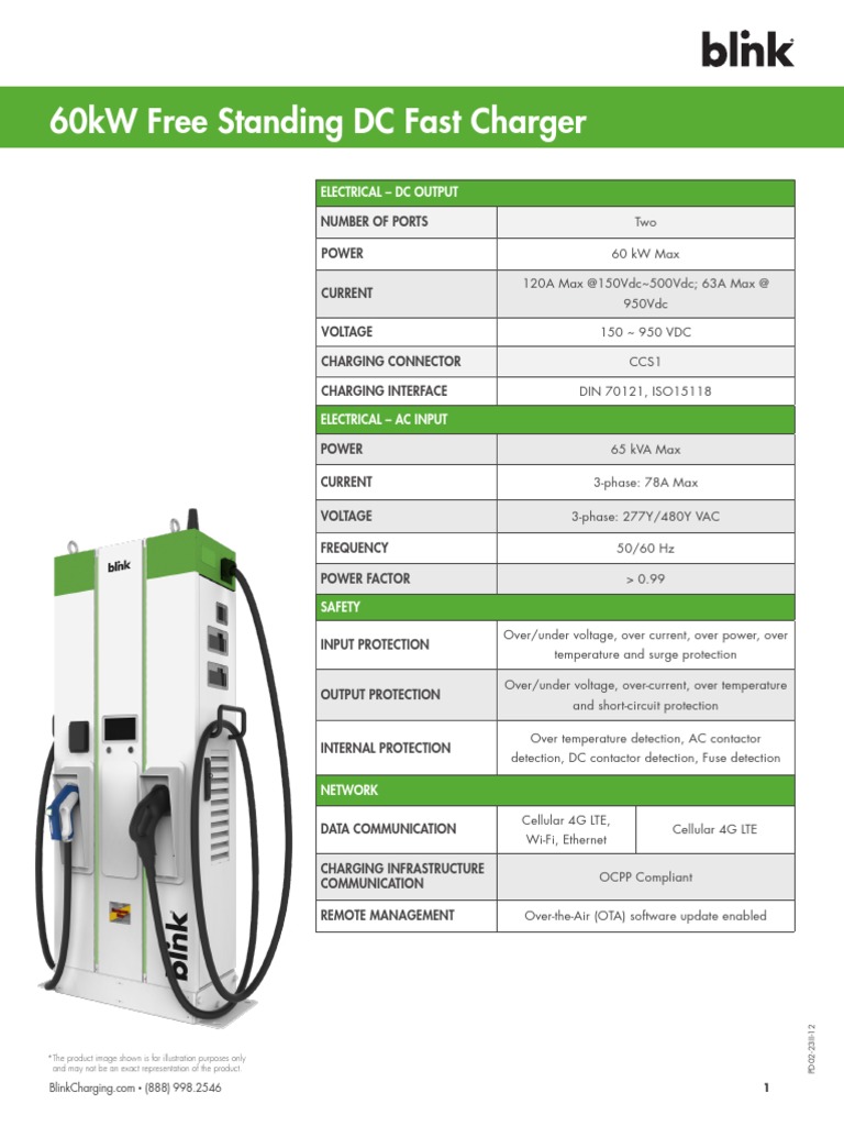 60kW DC Fast Charger Specifications | PDF