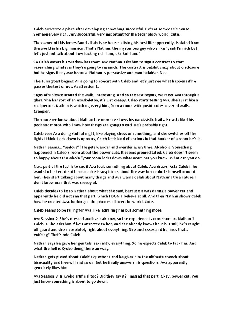 Ex Machina Summary | PDF