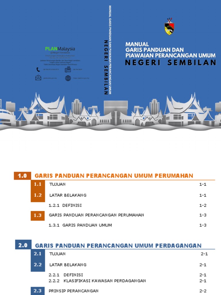 Manual Garis Panduan Piawaian Perancangan Umum Negeri Sembilan | PDF