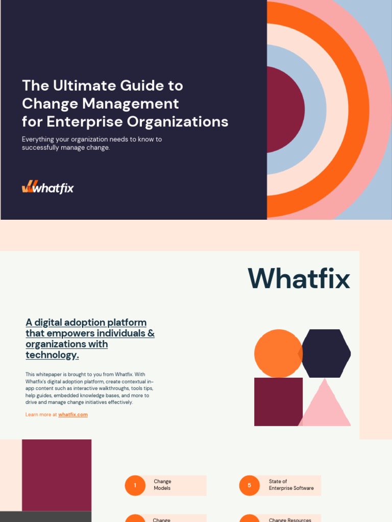 Whatfix Guide To Change Management | PDF | Business