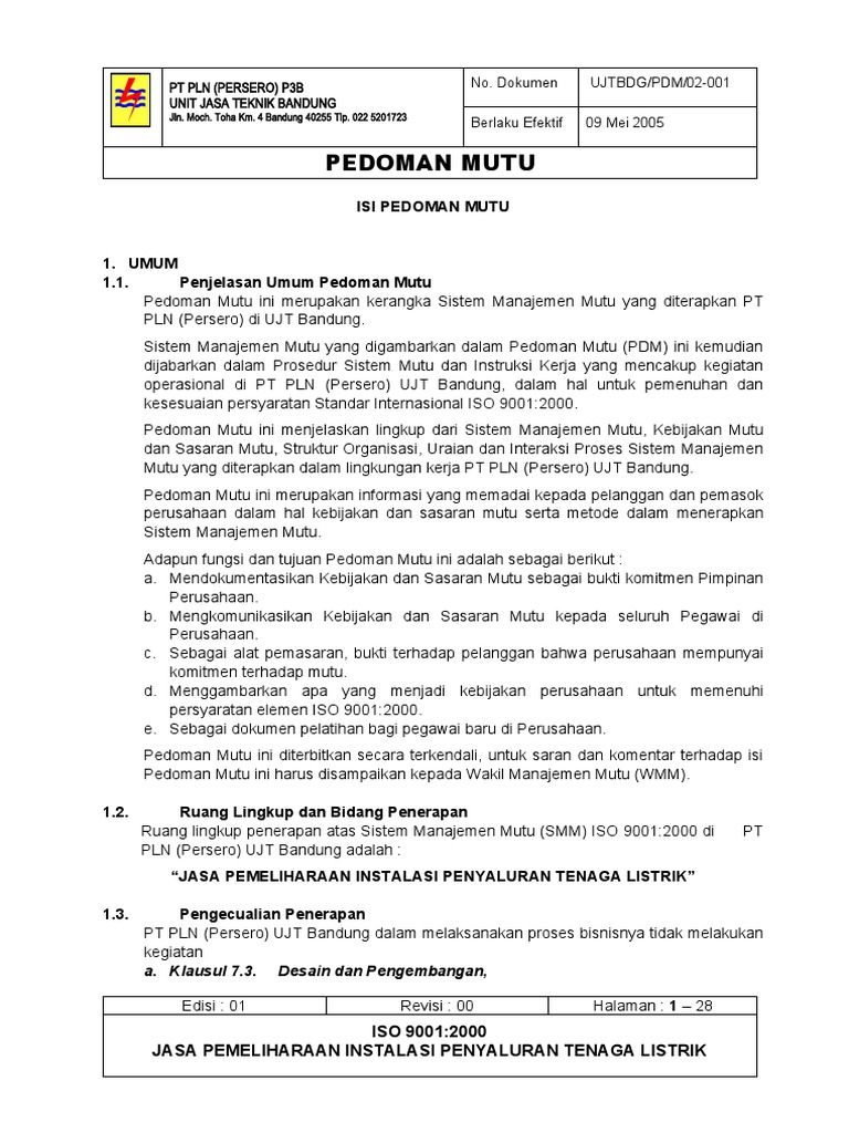 Konsep Pedoman Mutu Rubah Ika Ujtbdg | PDF