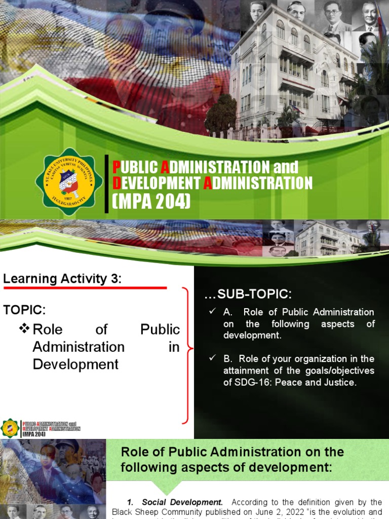 MPA 204 - Public Administration and Development Administration | PDF