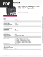 Product Datasheet: Circuit Breaker Compact Nsx100F, 36ka at 415vac, TMD ...