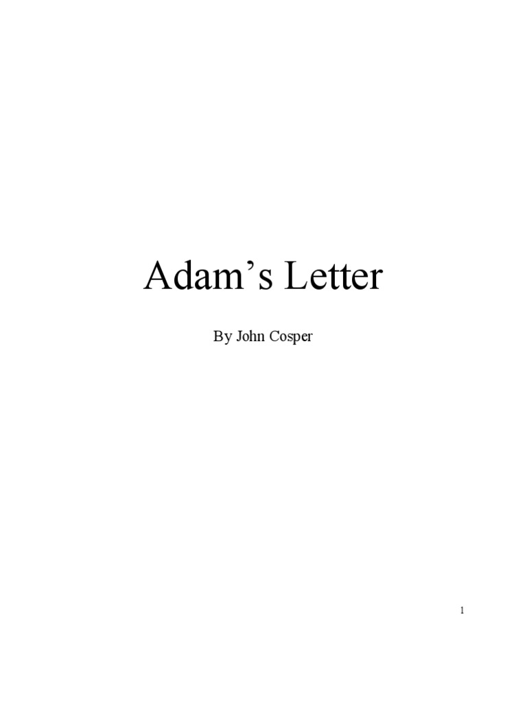Adams Letter | PDF | Batman