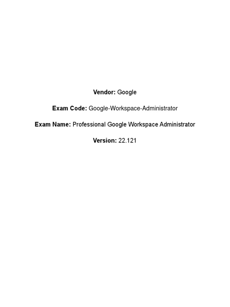 Professional Google Workspace Administrator-Update | PDF | Gmail ...