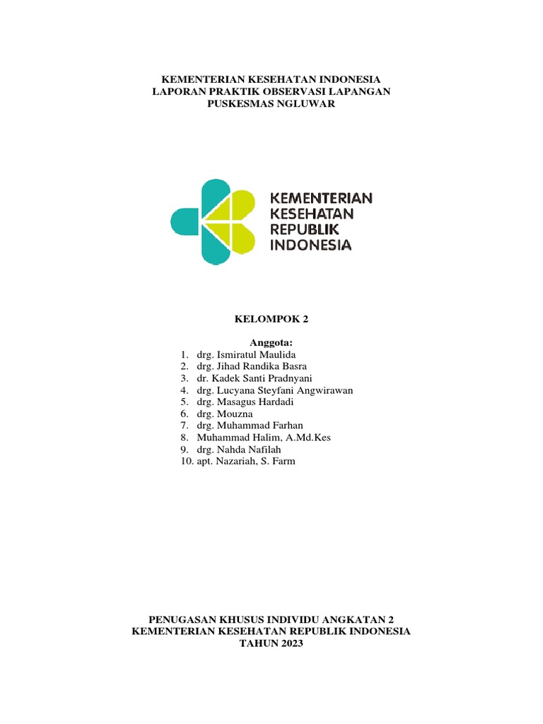 Laporan Praktik Puskesmas Ngluwar | PDF | Kesehatan Holistik