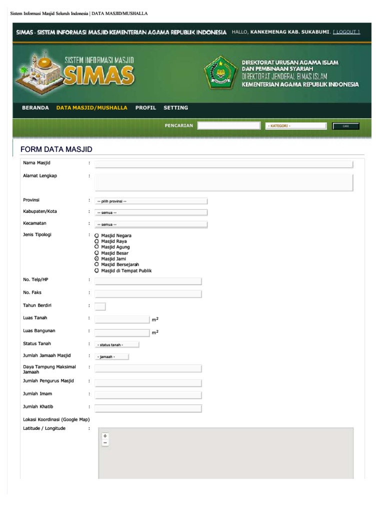 PDF Simas Form Data Masjid - Compress | PDF