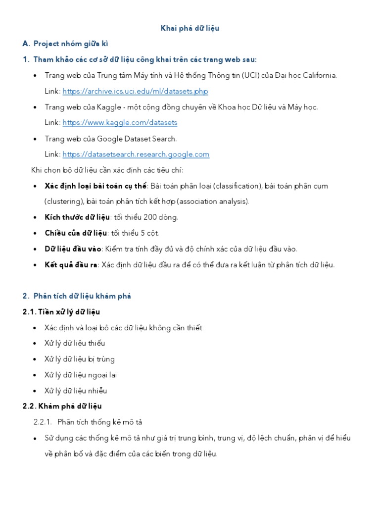 Data Mining Project Guideline (1) | PDF