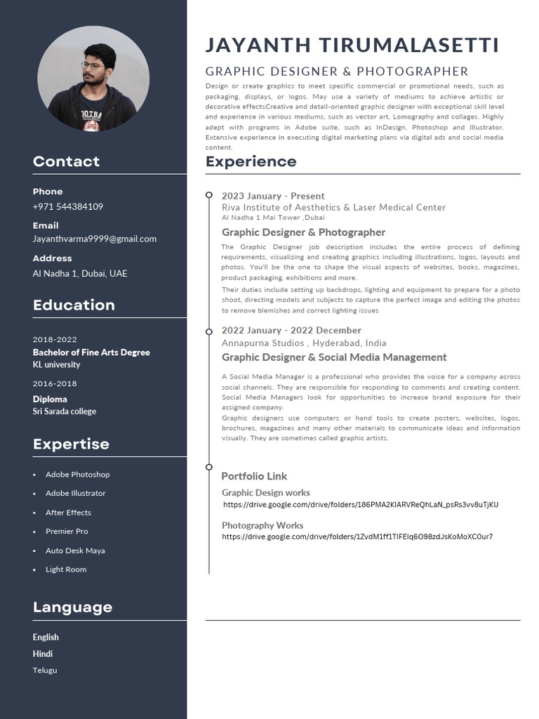 Resume Jayant HT I Rumal Asett I | PDF | Graphic Design | Graphics