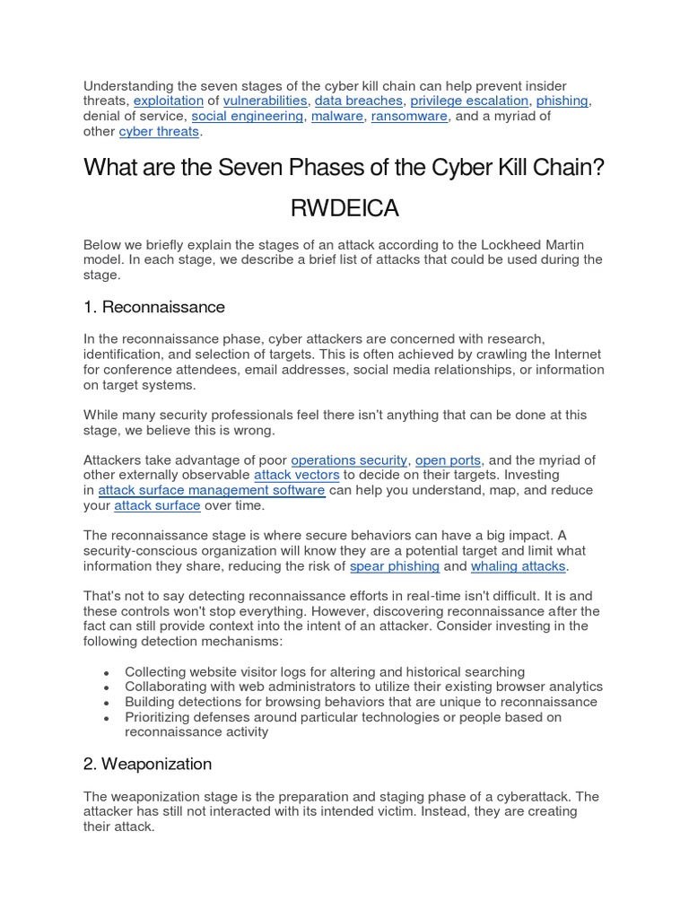 0.5) Understanding The Seven Stages of The Cyber Kill Chain Can Help ...