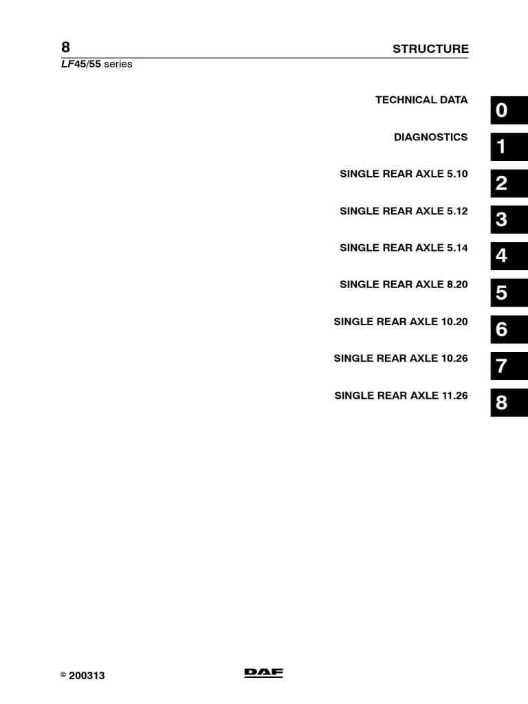 Rear Axle Service Manual Daf LF Demo | PDF | Axle | Gear
