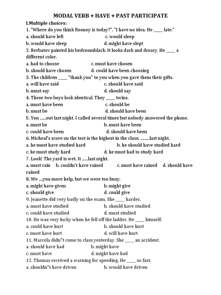 Modal Have V3 - Student | PDF