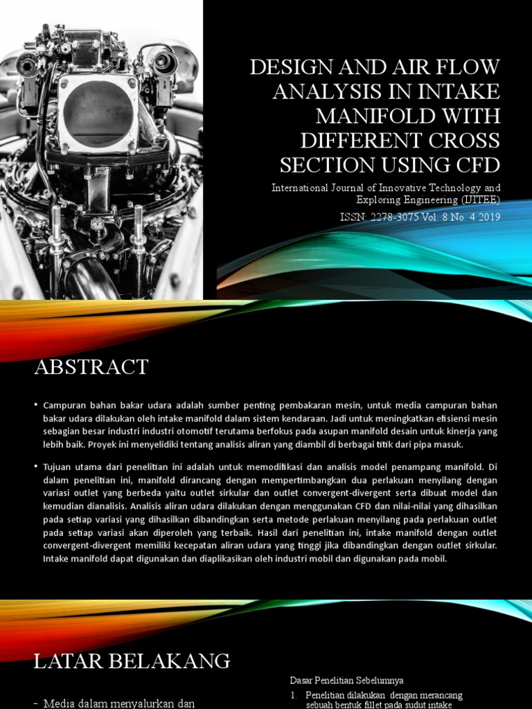 Design and Air Flow Analysis in Intake Manifold 25052023 | PDF ...