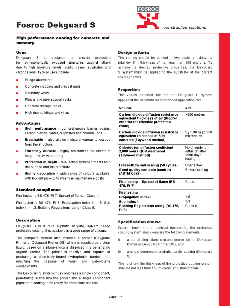 Dekguard S - TDS | PDF