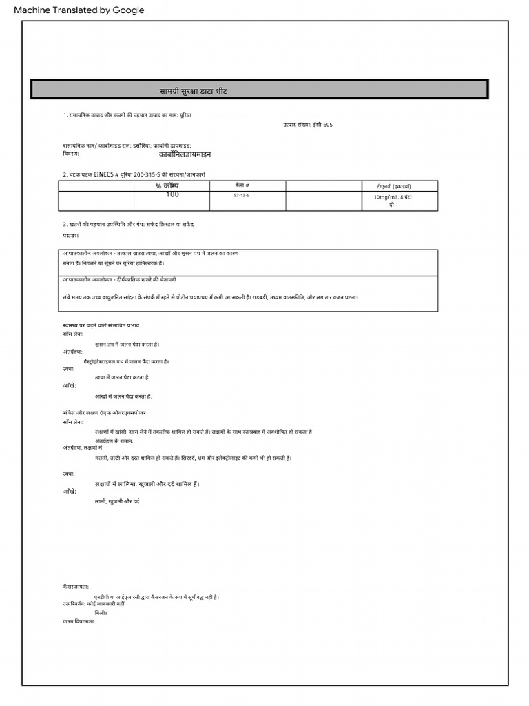 MSDS - Urea | PDF
