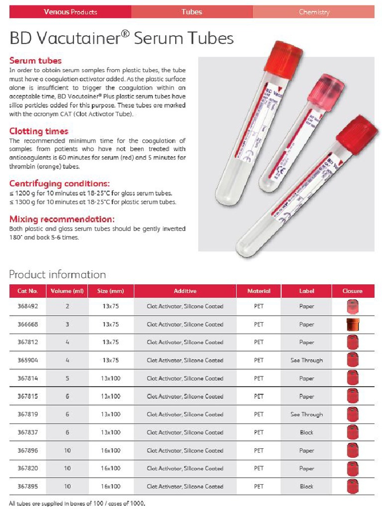 Brochure BD Vacutainer | PDF