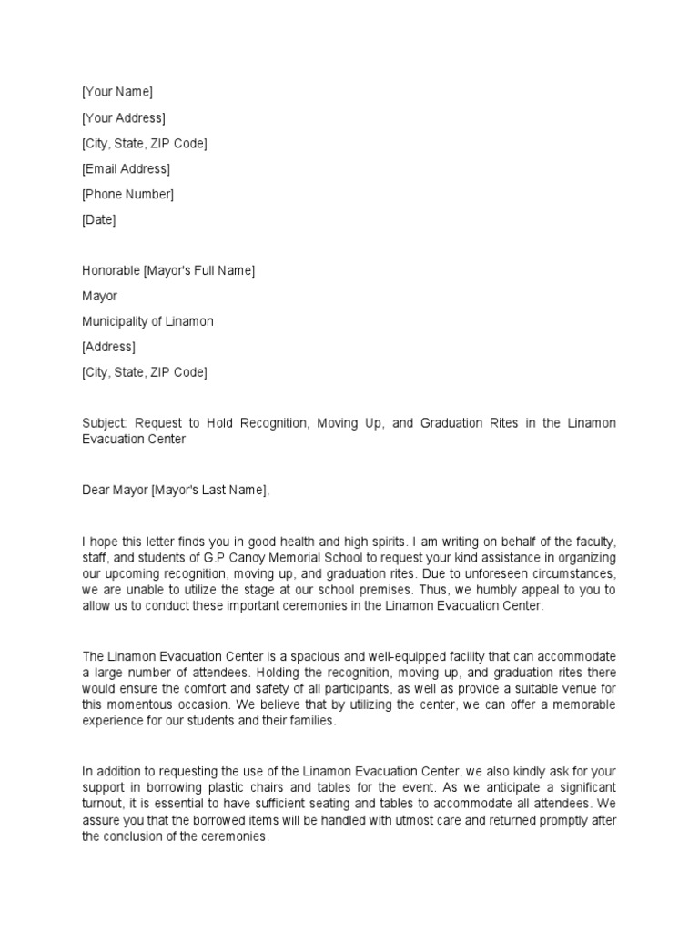 Request Letter For Stage | PDF