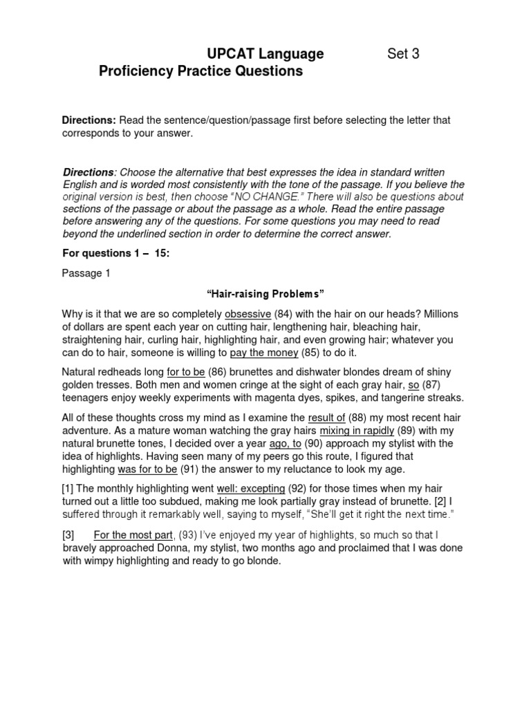 UPCAT Language Proficiency Practice Questions Set 3 | Download Free PDF ... UPCAT Language Proficiency Practice Questions Set 3 | Download Free PDF ...