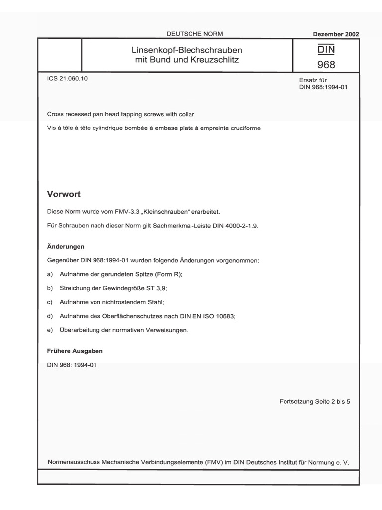 Din 968 2002-12 | PDF