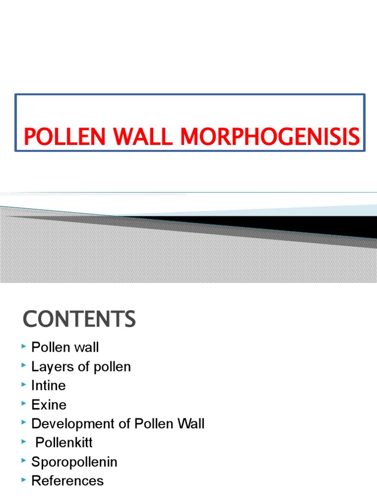 Pollen Wall Structure and Development | PDF | Home & Garden | Wellness