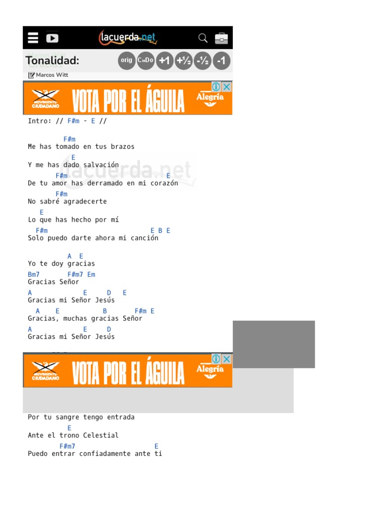 Gracias Marcos Witt Acordes Pdf
