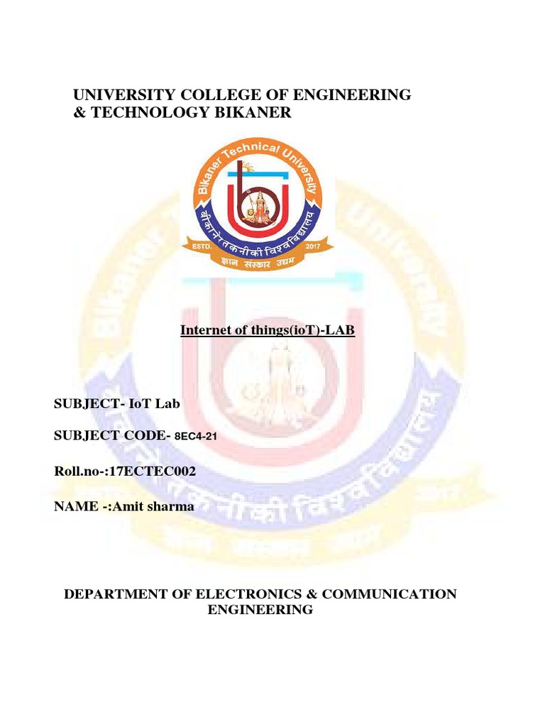 IOTLAB Final Amit Sharma 1 | PDF | Business | Computers IOTLAB Final Amit Sharma 1 | PDF | Business | Computers