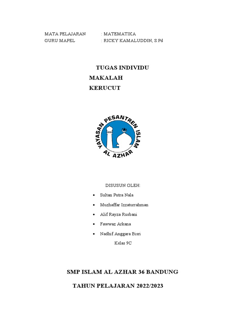 Makalah Kerucut Nur Sakhra Syam | PDF