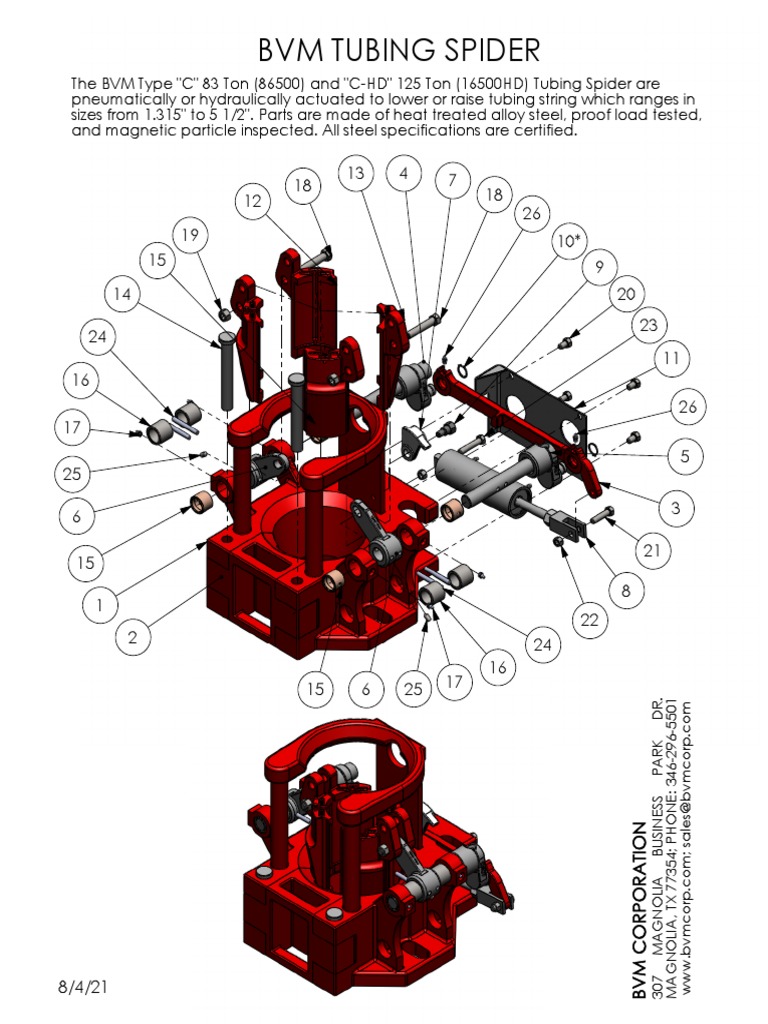 Especificaciones del Tubing Spider BVM | PDF