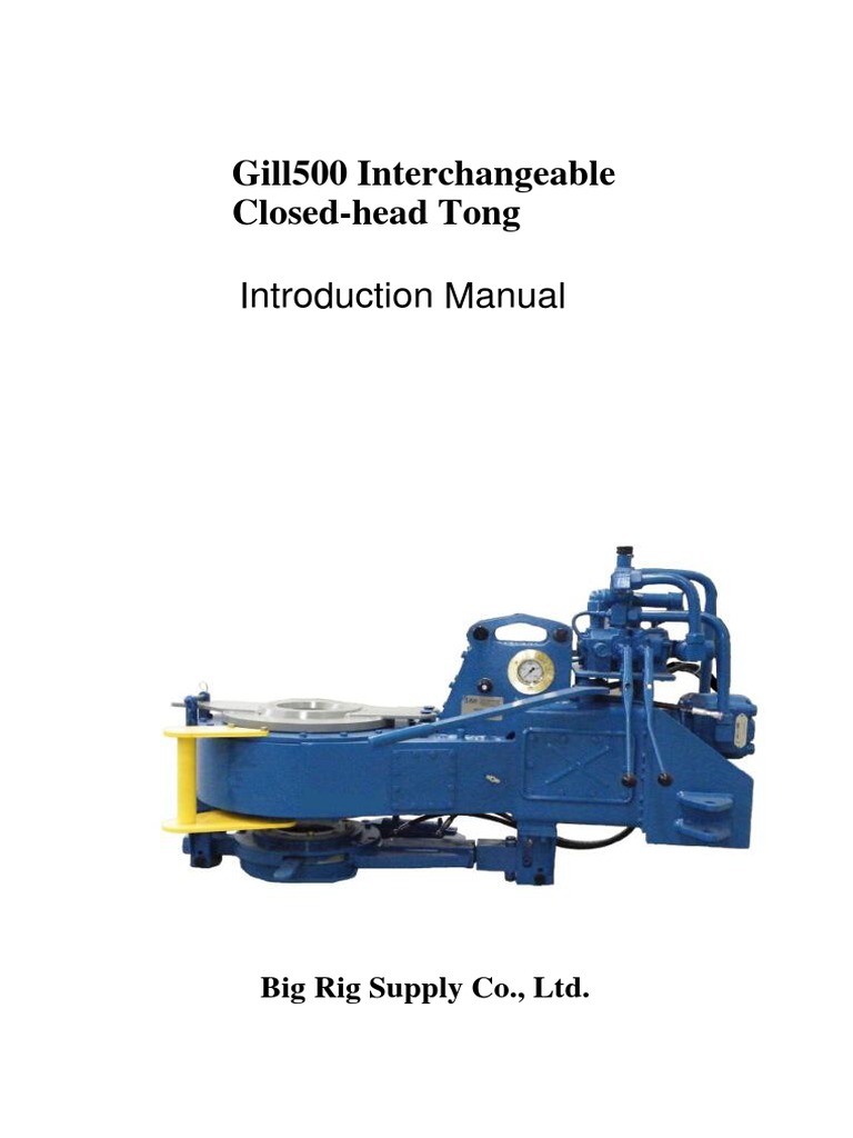 Power Tong Gill 500 | Download Free PDF | Clutch | Valve