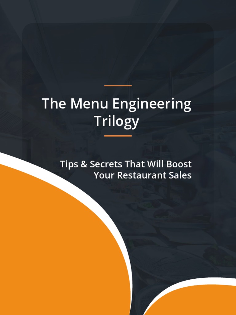 Menu Engineering Trilogy | PDF | Menu | Pricing