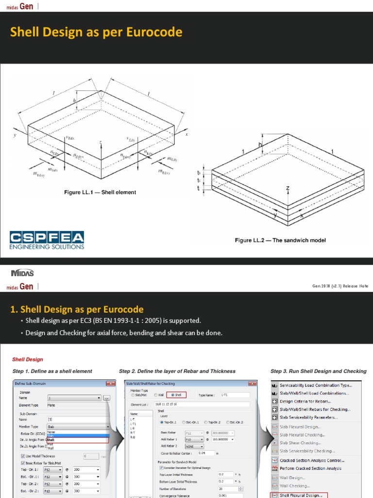 Cspfea 335 Shell Design Eurocode | PDF