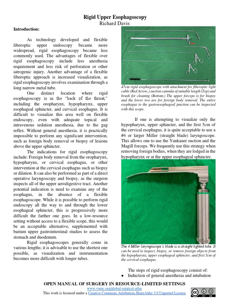 Rigid Esophagoscopy