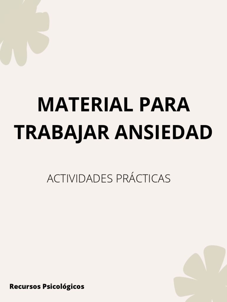 Material para Trabajar Ansiedad | PDF